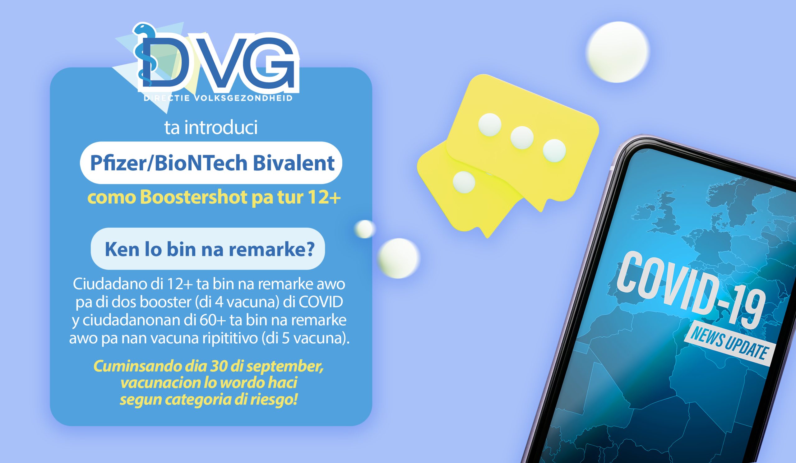 DVG ta introduci vacuna Bivalent como COVID Boostershot pa tur 12+ - EA ...