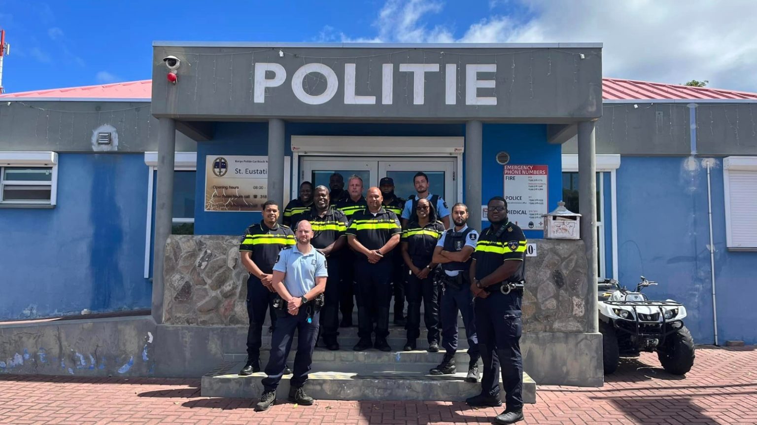 Korpschef Sr. Braaf bezoek Politiebureau Sint Eustatius - EA News Aruba