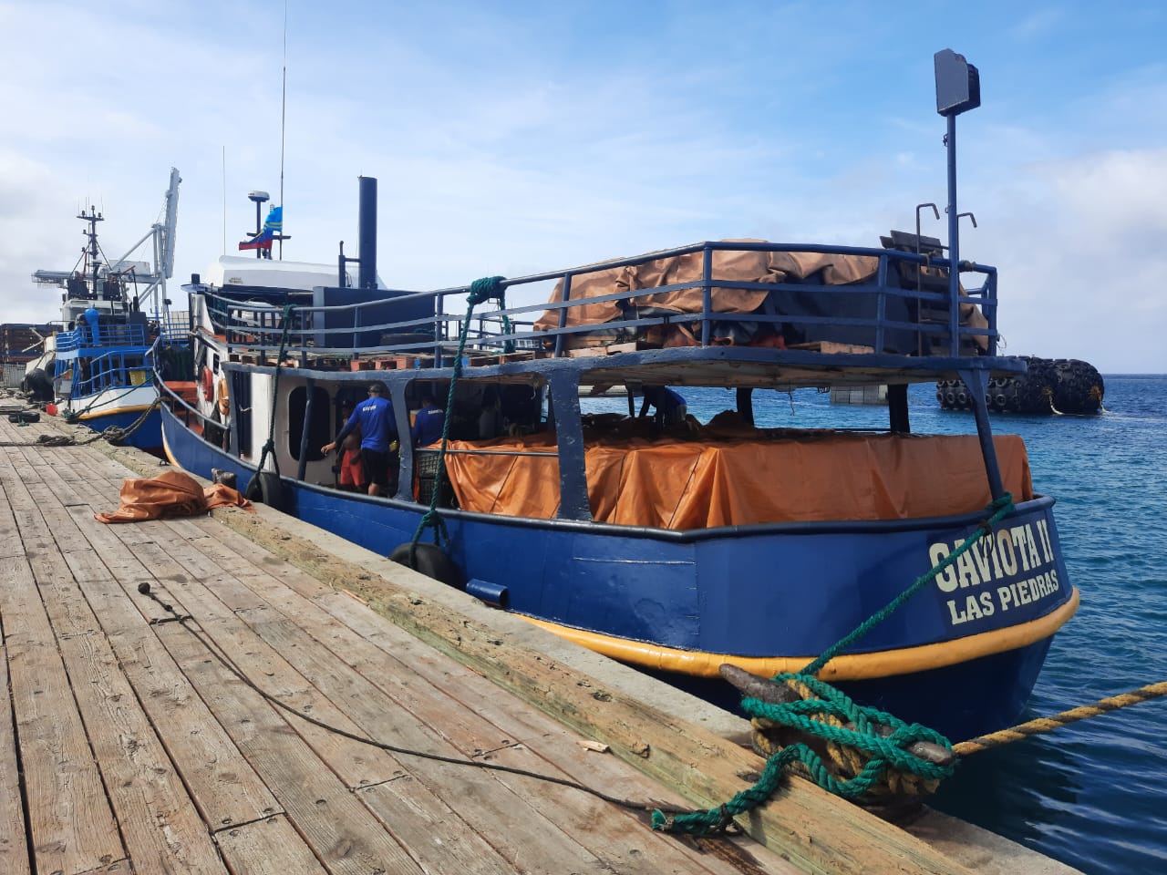 El Maracucho and Gaviota II were the first boat to dock after four and ...