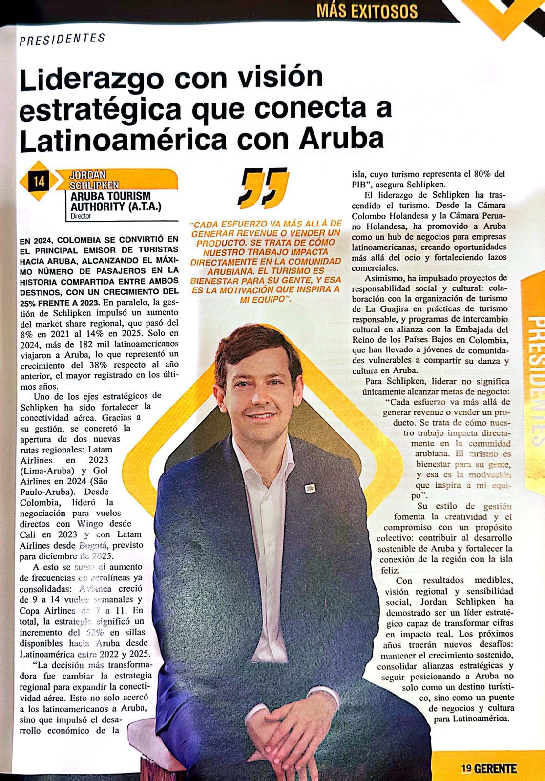 A.T.A. ta orguyoso: A anuncia Jordan Schlipken entre e miho gerentenan ...